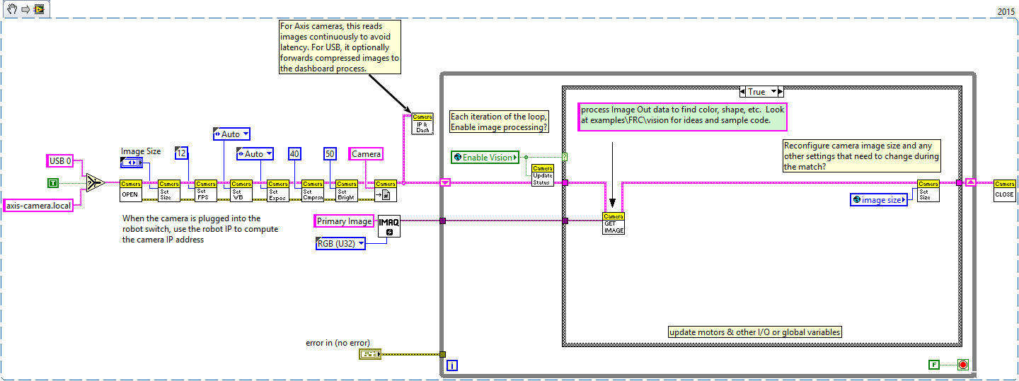 Cameras - Switching | FRC LabVIEW Tutorials